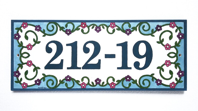 Ceramic Address Sign House Numbers Tile Custom Address - Etsy Israel