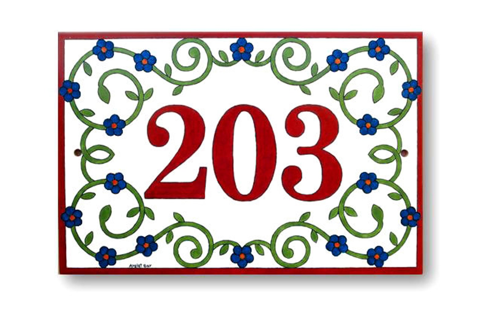Custom House Name Sign, House Address Tile, Ceramic Name Sign ...