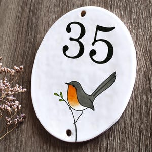 Robin Birds Address Plaque, Address Numbers, Street Name and Number ...
