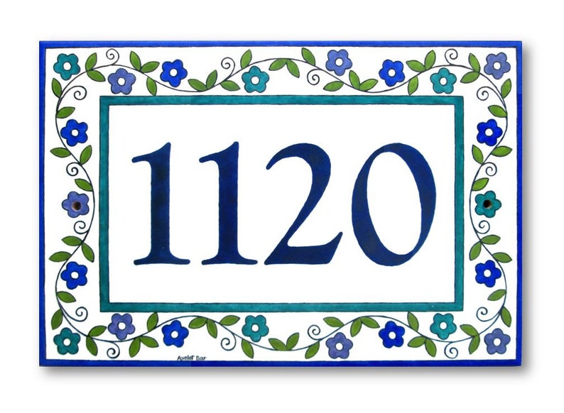 House Numbers Sign Custom Address Tile Ceramic House Number - Etsy