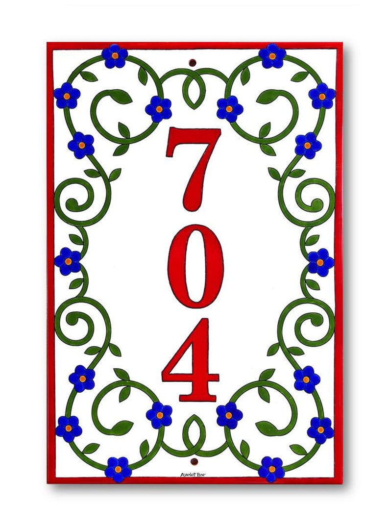 Wall Hanging Vertical Sign, House Number Sign, Vertical Number Sign ...