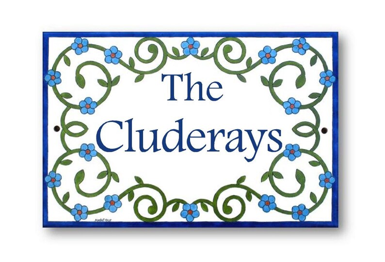 Custom House Name Sign Ceramic House Sign Personalized Name - Etsy