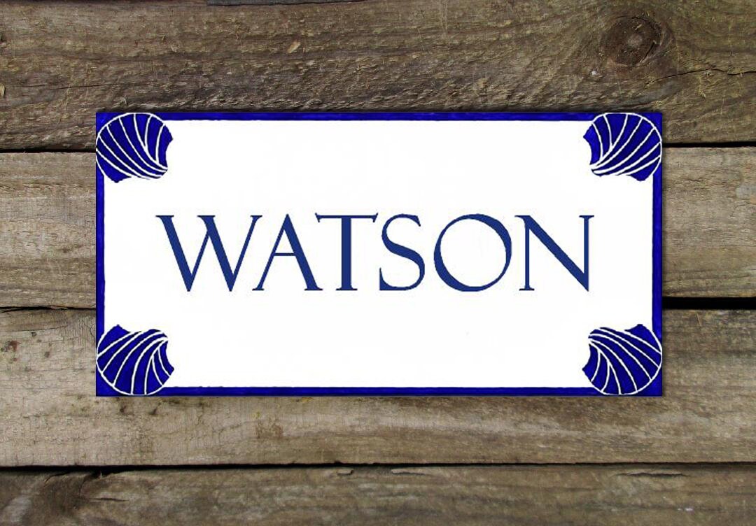 Custom Name Sign, Ceramic Name Plaque, Personalized House Name Tile ...