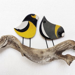 Bird Wall Decor, Ceramic Garden Art, Outdoor Wall Art, Songbirds Grden ...