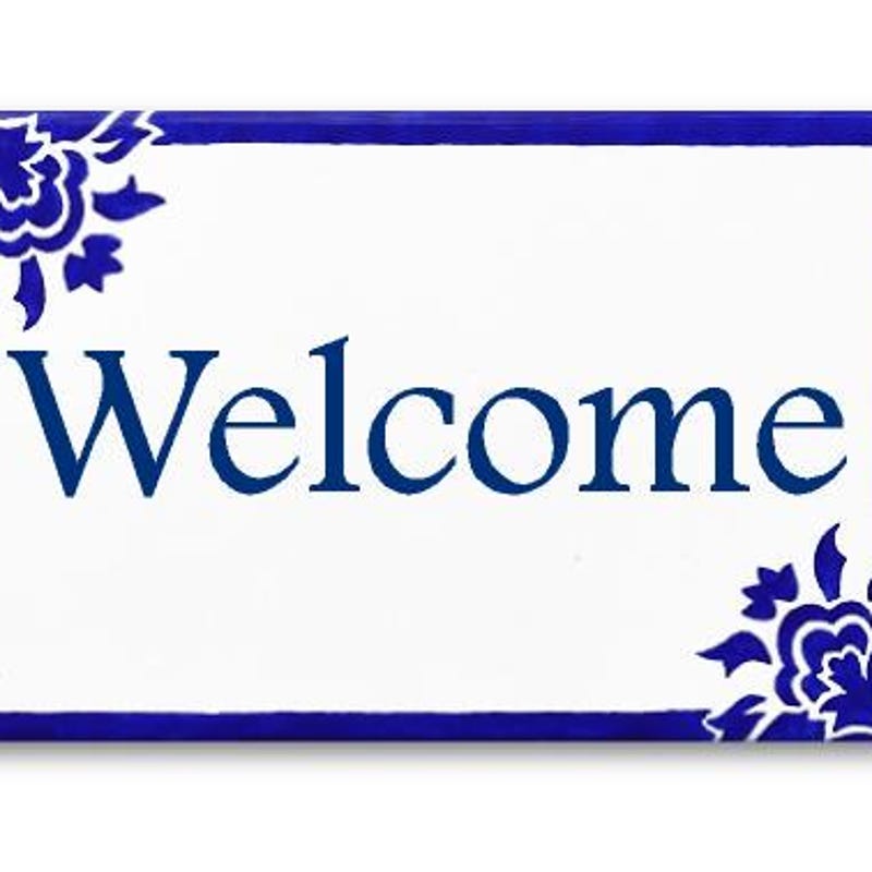 Ceramic Welcome Sign - Etsy UK