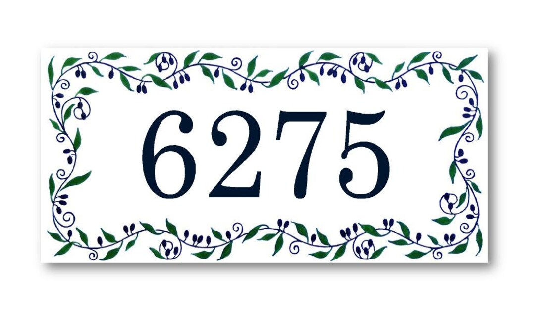 House Numbers Ceramic Tile, Address Plaques, House Number, Address ...