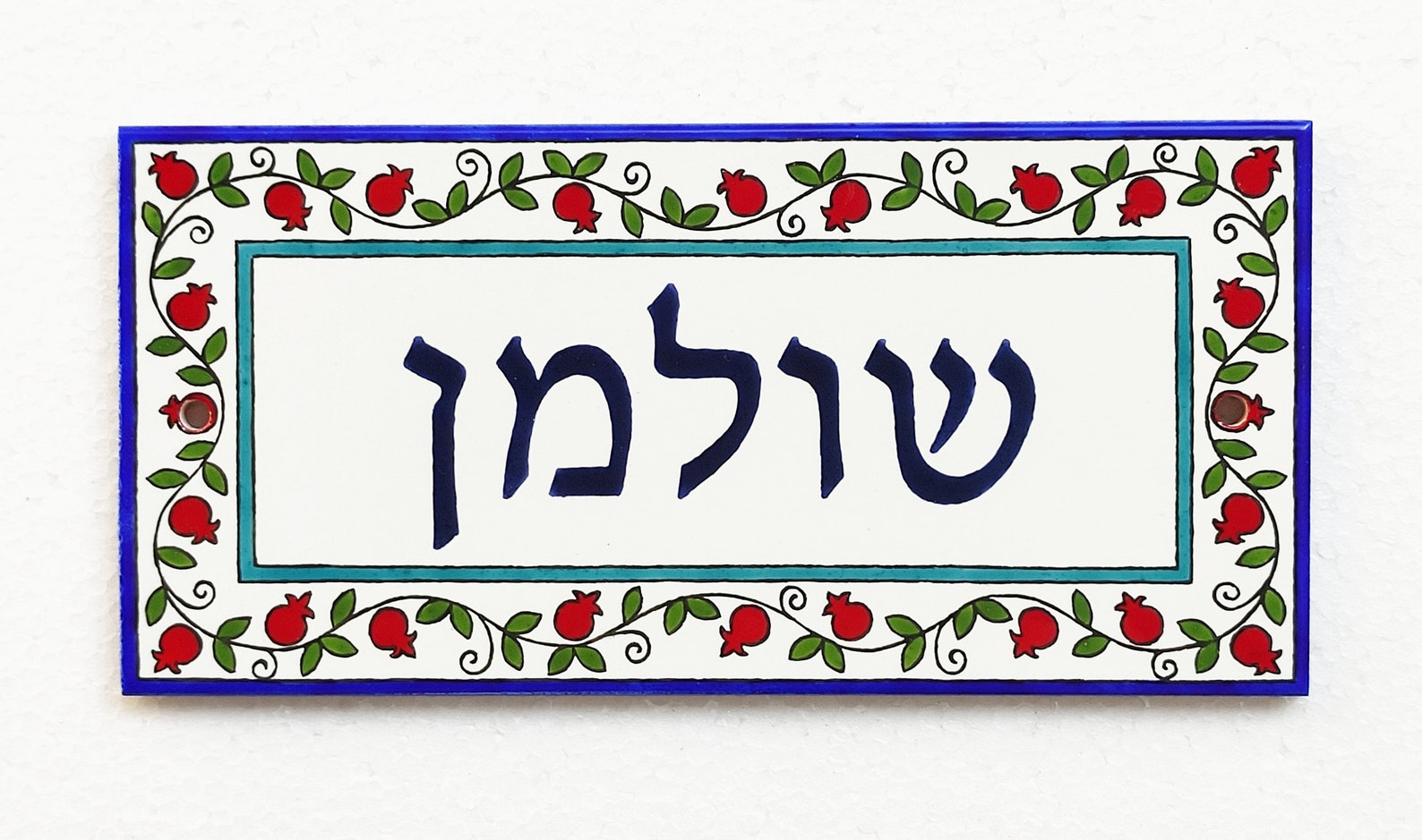Hebrew Name Sign Front Door Sign Custom Name Signs Hebrew - Etsy