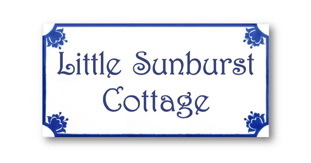 Custom Ceramic House Sign, Personalized Cottage Name Sign, House ...