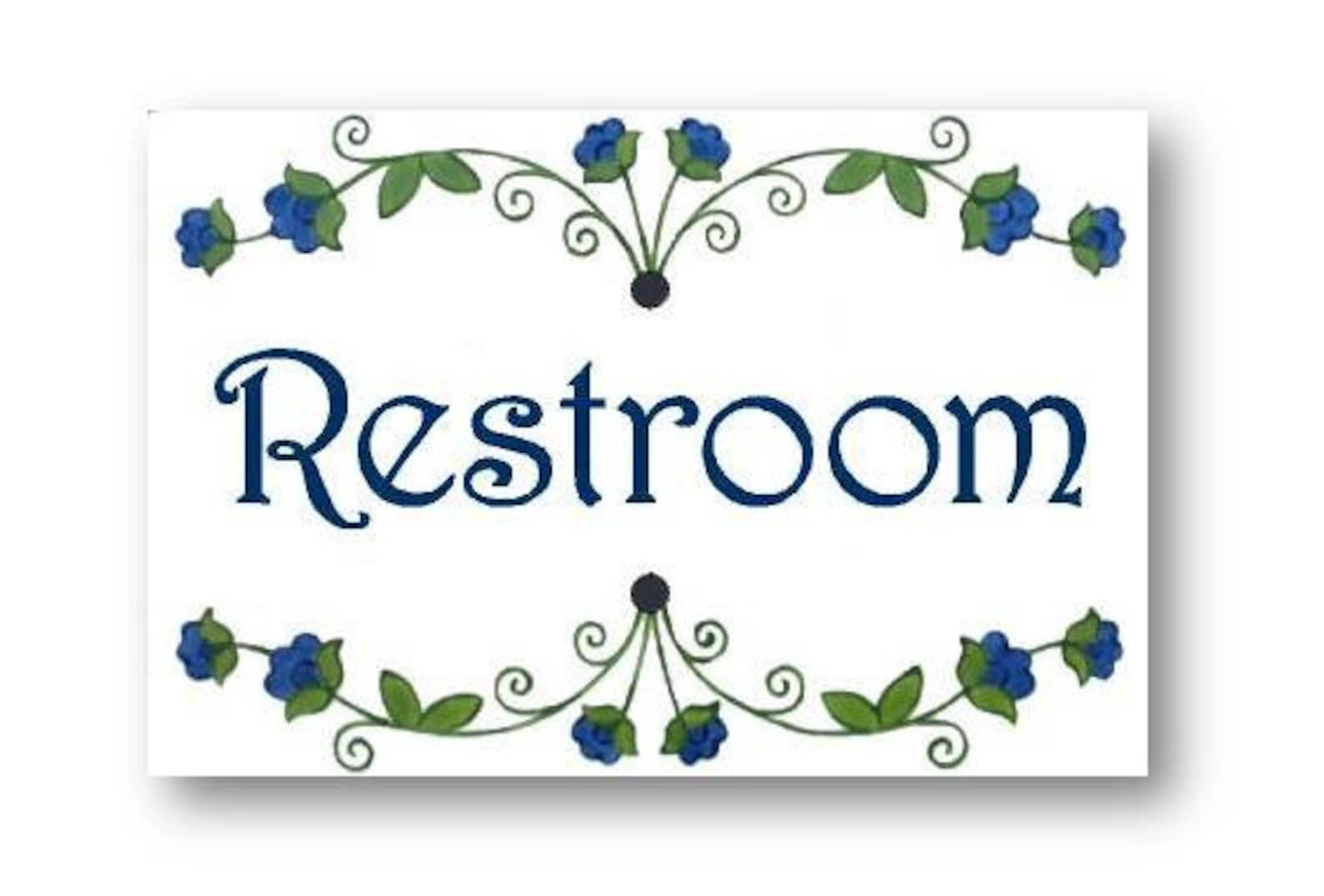 Ceramic Toilet Sign, Restroom Sign, Bathroom Sign, Toilet Door Sign ...