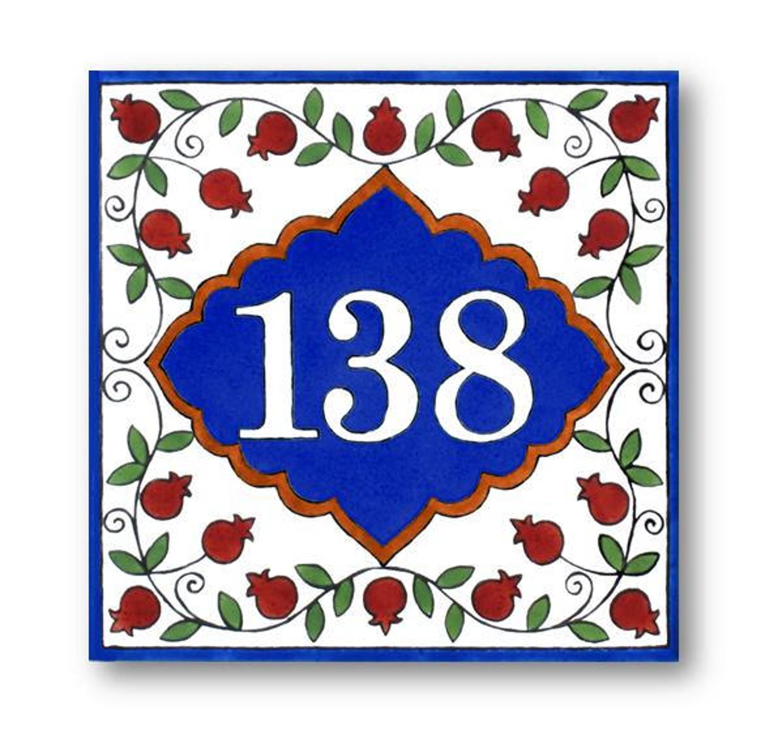 Address Plaque House Numbers Sign Blueberries Sign Painted - Etsy