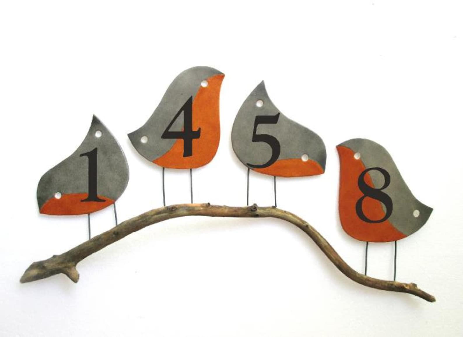 The Robin Address Numbers, Address Plaque, House Numbers Plaque ...