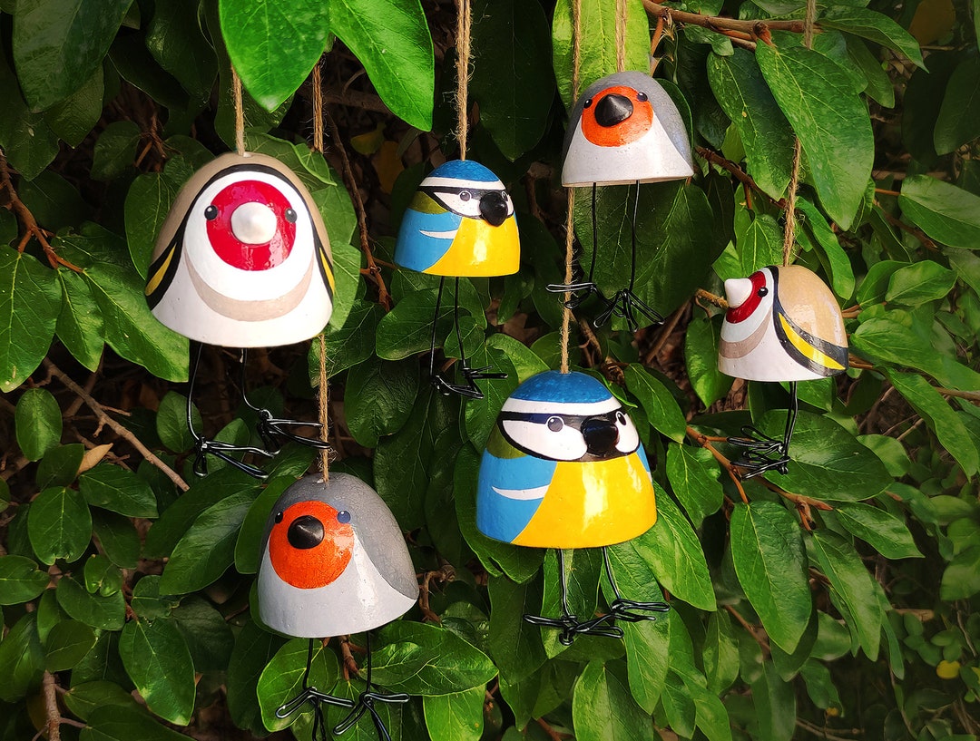 Bird Wind Chimes, Garden Decor, Handmade Wind Bell, Home Decor ...