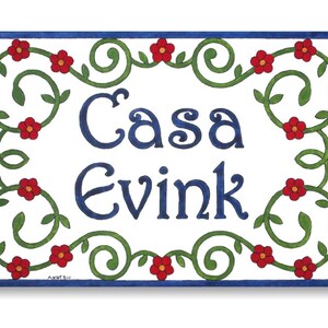 Custom House Name Sign, Ceramic House Sign, Personalized Name Sign ...