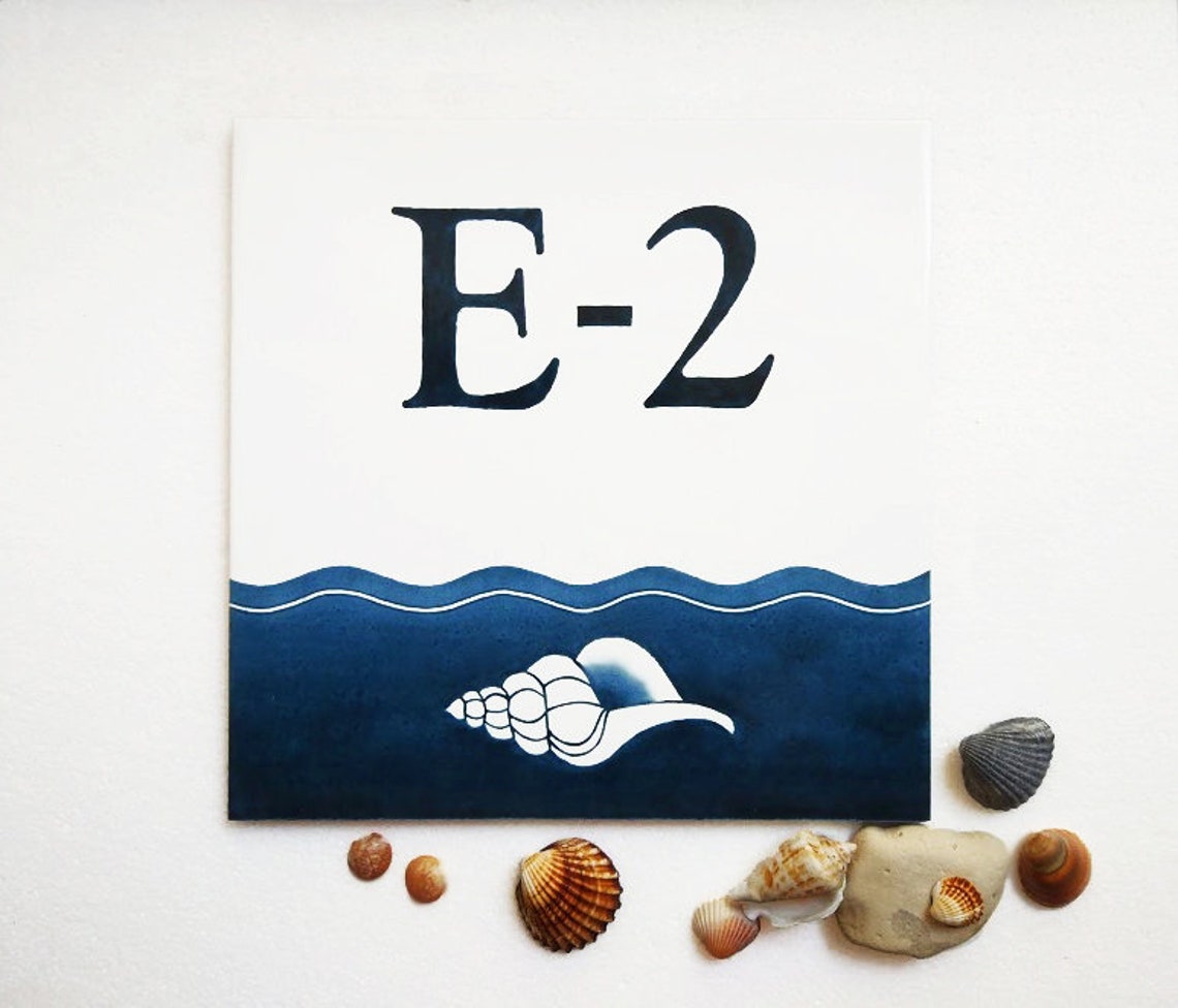 Ceramic House Sign Address Plaque Custom House Tile Beach - Etsy