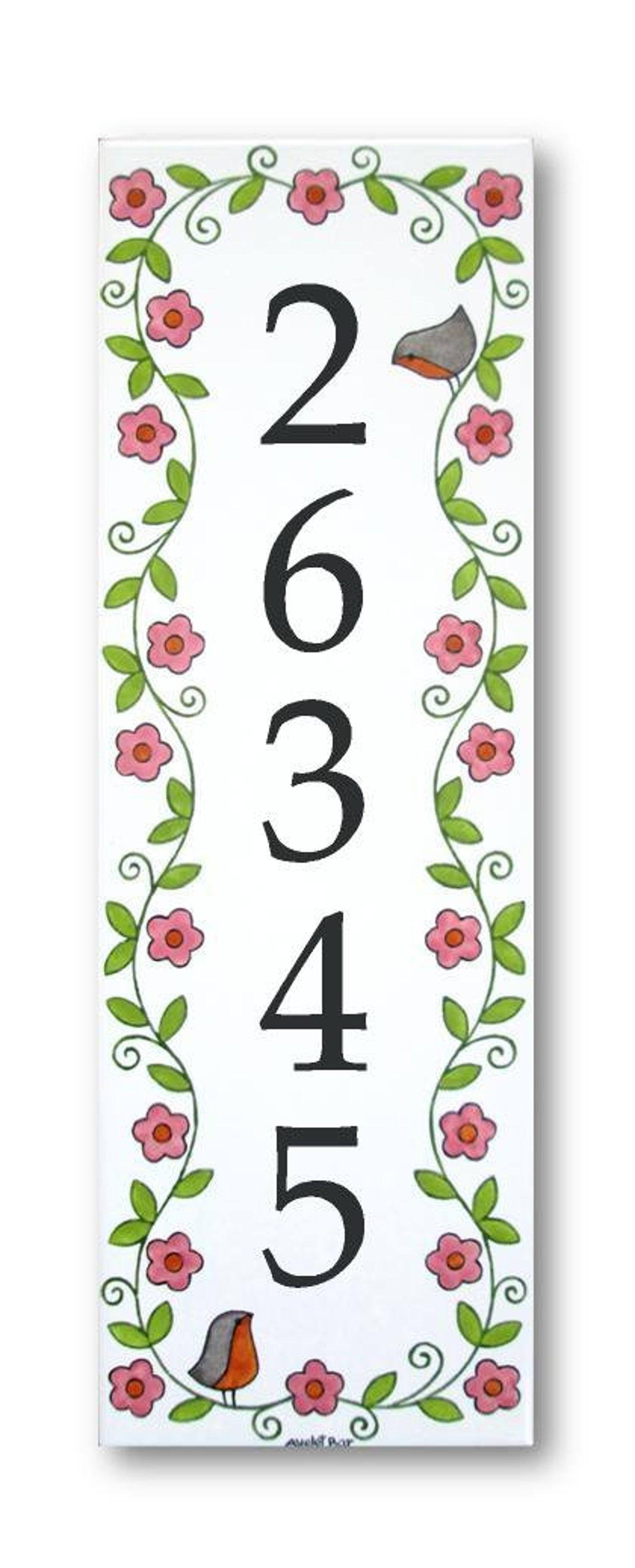 Blueberries Vertical Sign House Numbers Plaque Vertical - Etsy