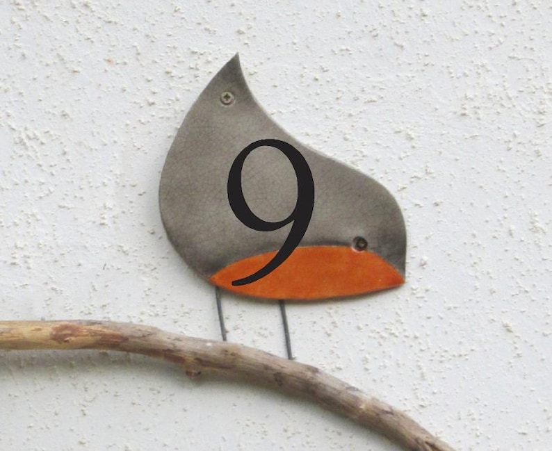 The Robin House Number Plaque Custom Number Plaque Bird - Etsy