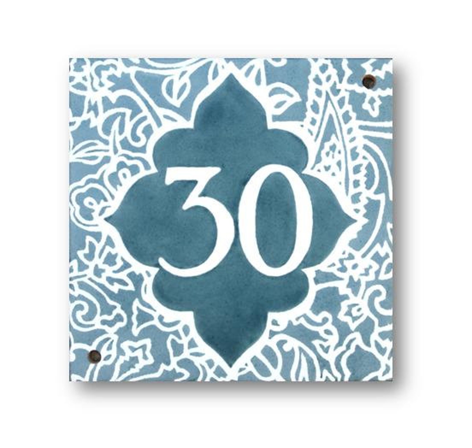 House Numbers Tile Address Plaque House Number Sign Ceramic - Etsy