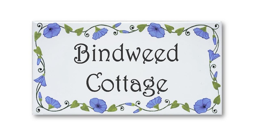 Custom House Name Sign, Cottage Name Plaques, Ceramic House Plaque ...