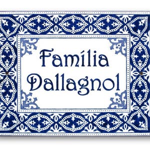 Custom Name Sign Portuguese Style, Ceramic Name Plaque, Personalized ...