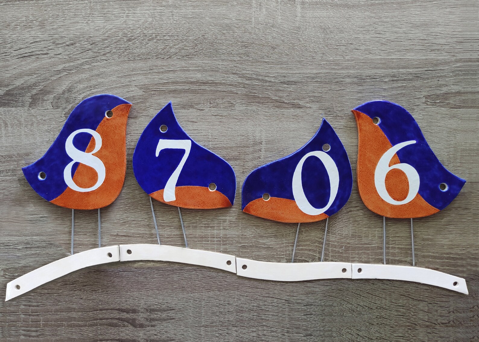 Songbirds Wall Decor, Wall Art, Ceramic Perching Birds, Outdoor Wall ...