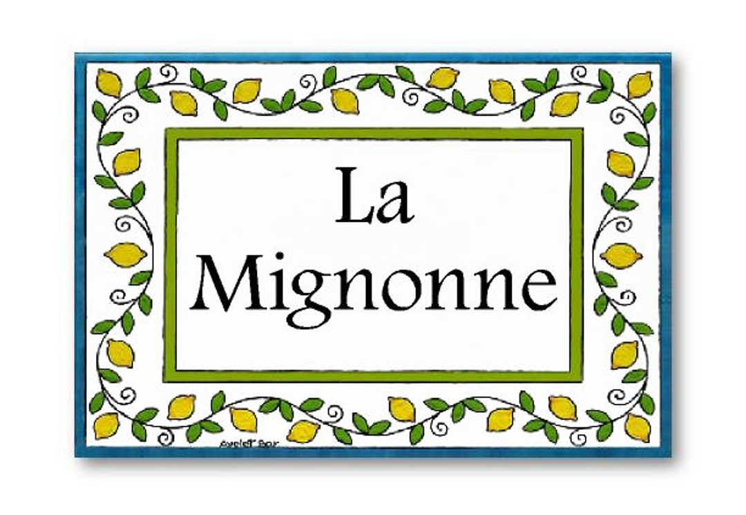 Custom Ceramic Name Sign With Lemons, Ceramic House Name Sign, Custom ...
