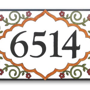 Ceramic Address Sign, House Numbers Tile, Custom Address Numbers ...