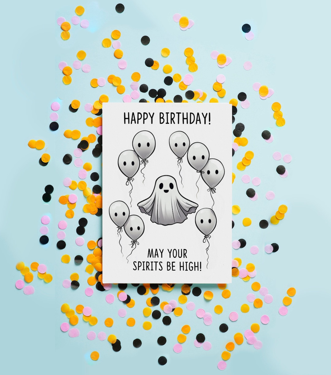 Sheet Ghost Birthday Card | Cute and Spooky Spectre | Printable DIY ...