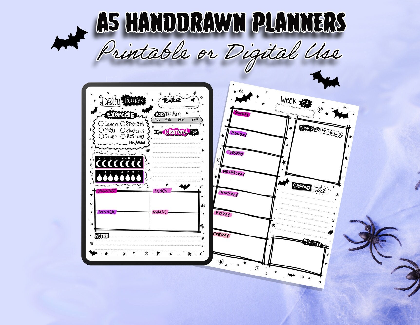 Simple Weekly and Daily Planner With Focus Wheel and Daily Tracker A5 ...
