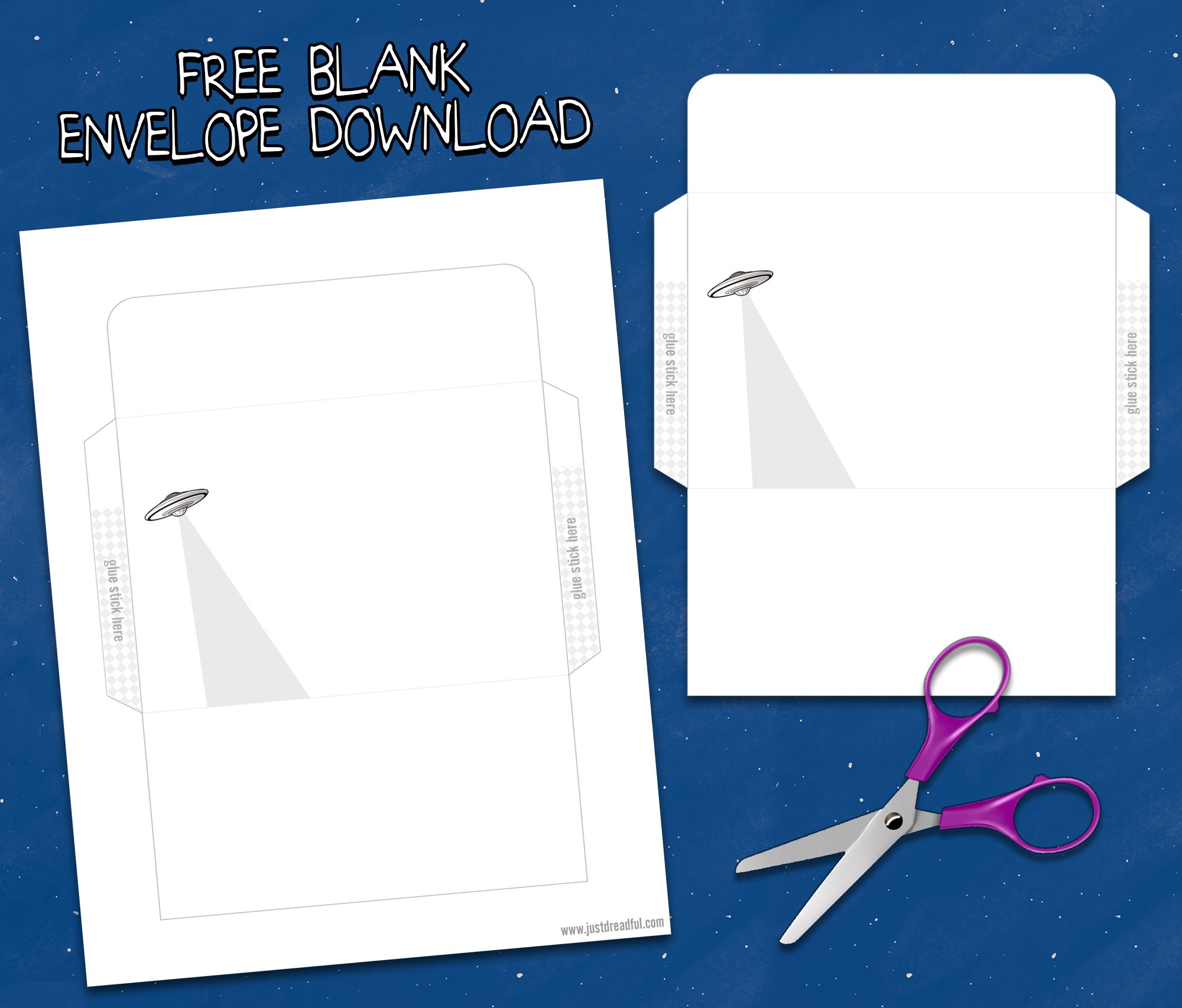 Alien Birthday Card | DIY Print and Cut at Home Gift | Funny UFO Grays ...