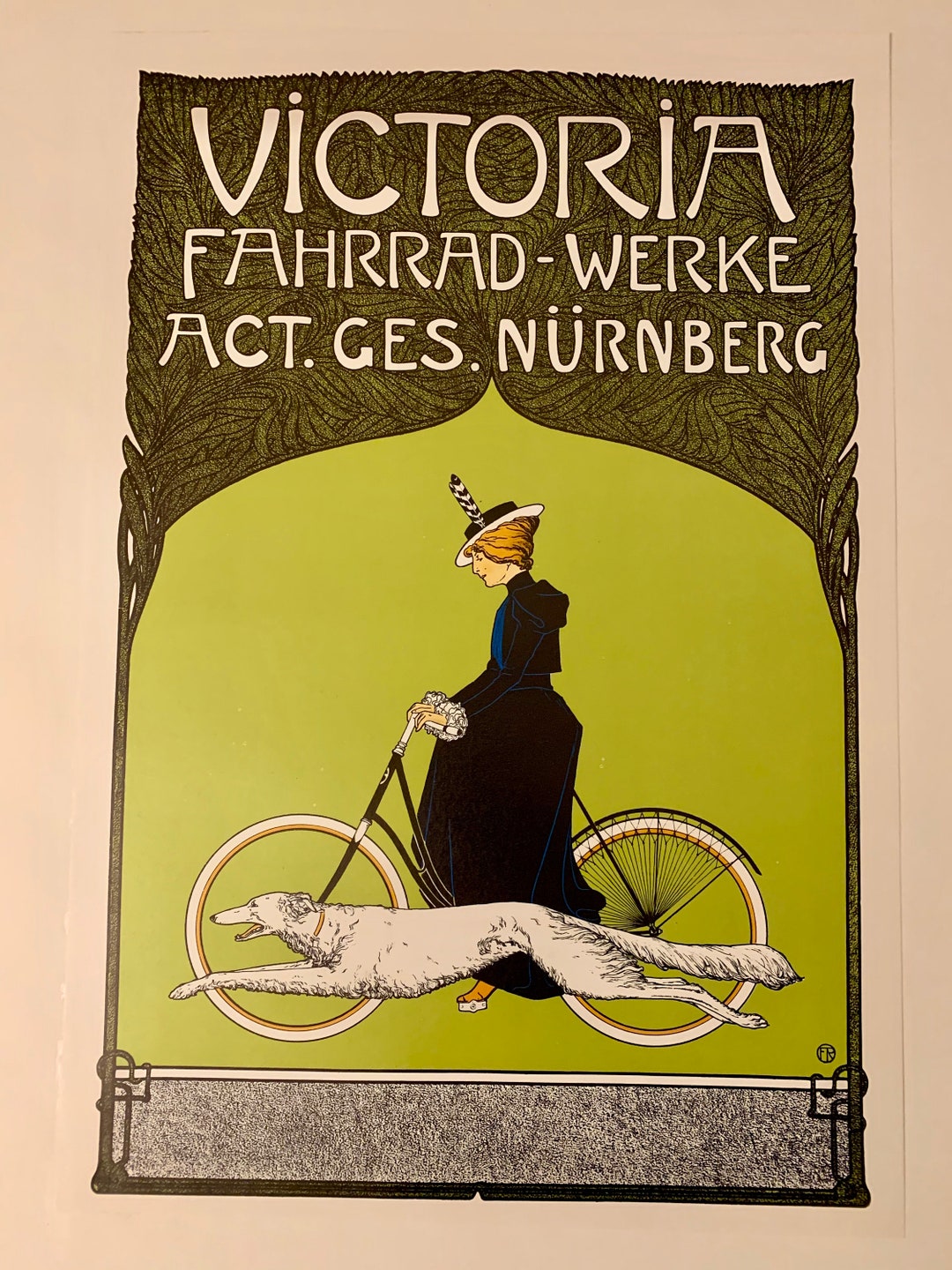 Fritz Rehm Poster for Victoria Bicycle Works , Art Nouveau Poster ...