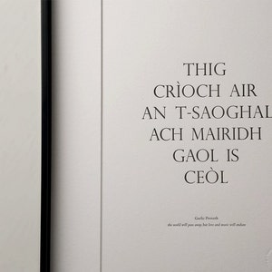 Letterpress Wall Art - Gaelic Art Print - Scottish Gaelic Proverb - Etsy UK