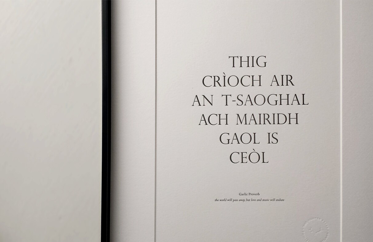 Letterpress Wall Art - Gaelic Art Print - Scottish Gaelic Proverb - Etsy UK