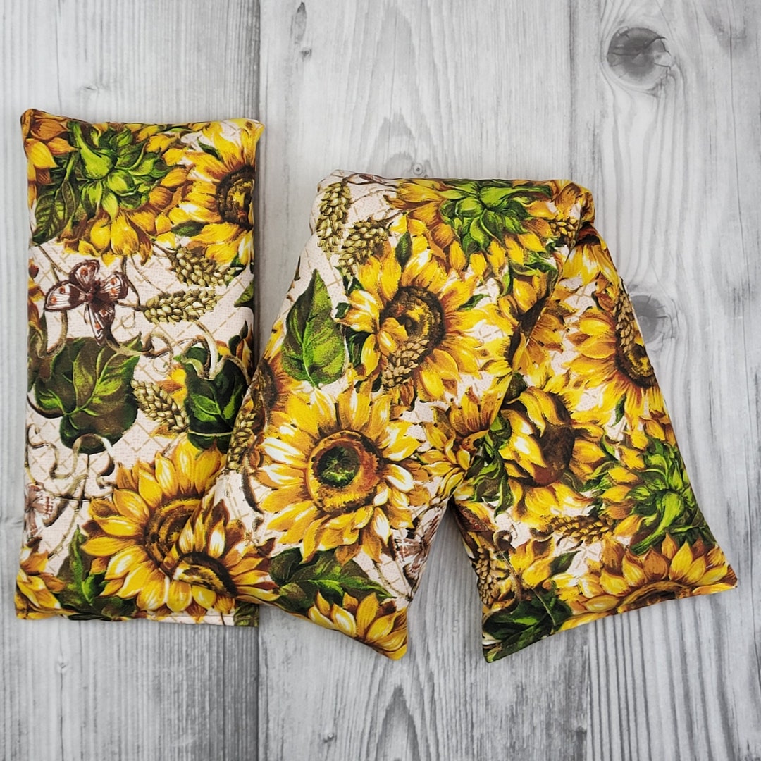 Cherry Pit Heating Pad - Sunflowers & Moths - Microwaveable Cherry Pit ...