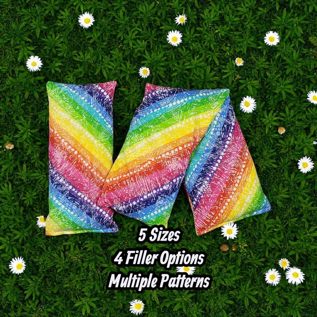 Rainbow - Microwaveable Heating Pad: Cherry Pits, Rice, Walnut or Flax ...