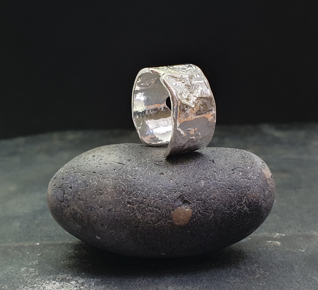 STRONG Ring: Organic Brutalist Ring, Size 17 1/2 (US 7.5) Adjustable ...