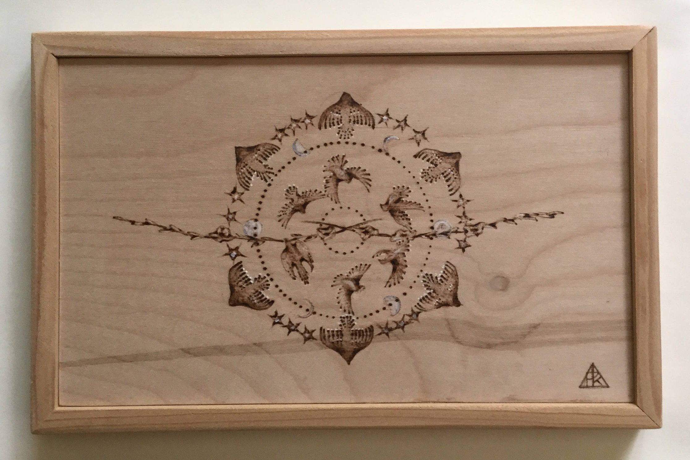 Birds and Flowers Pyrography, Wood Burning, Painting on Birch Wood ...