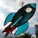 Custom Rocket Ship Stained Glass Suncatcher: Astronomy Gift - Etsy UK