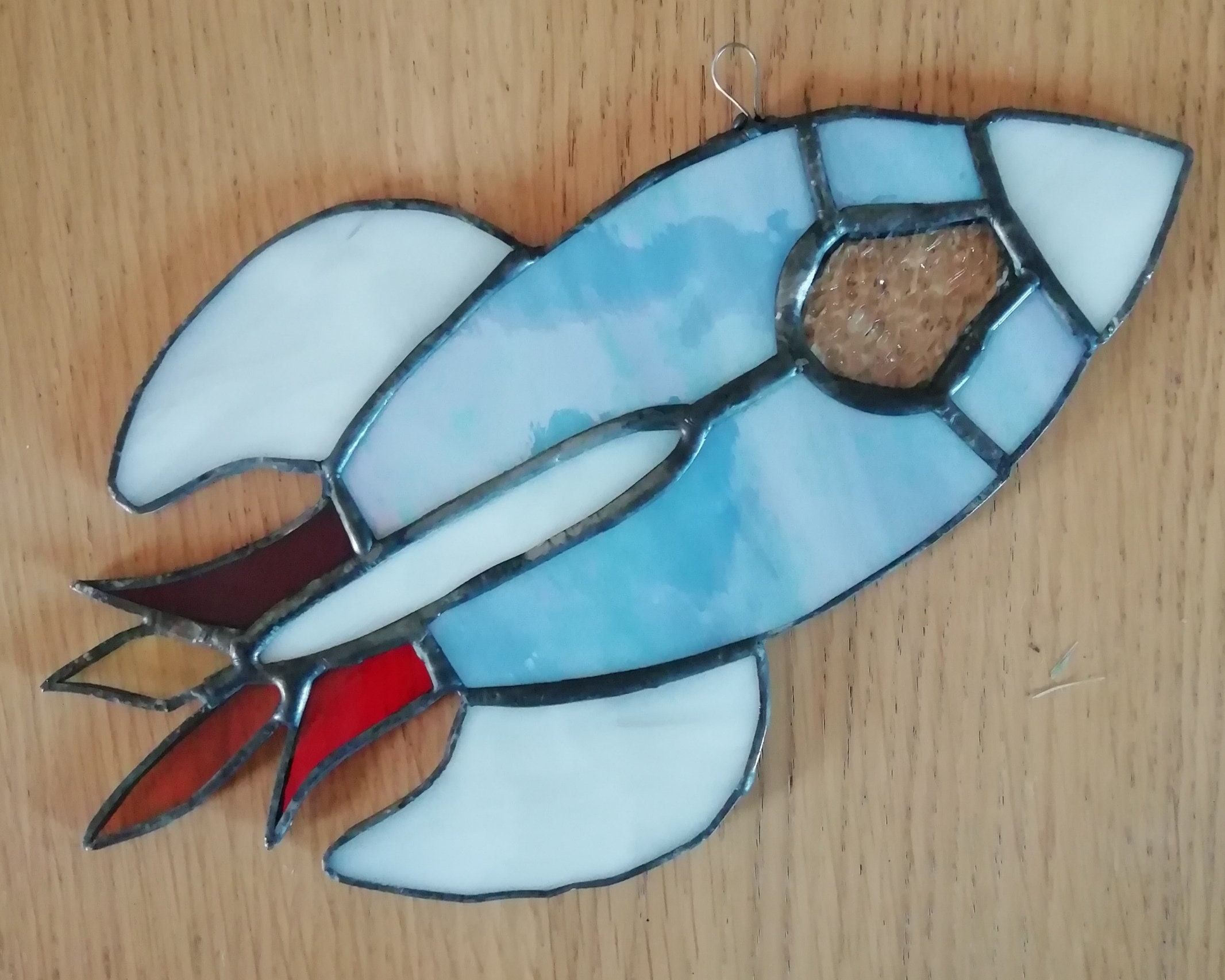 CUSTOM: Rocket Ship Stained Glass Suncatcher. Gift for | Etsy UK