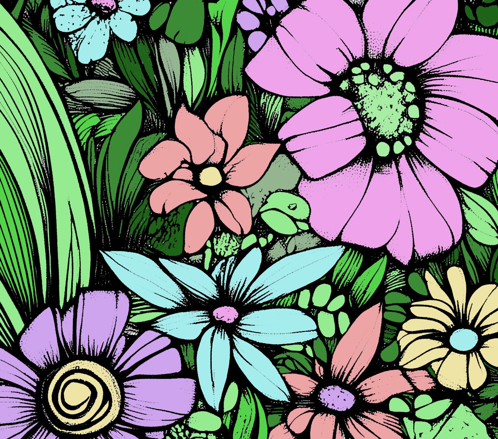Zentangle Flower Garden Coloring Pages: Relaxing Adult & Child Craft ...
