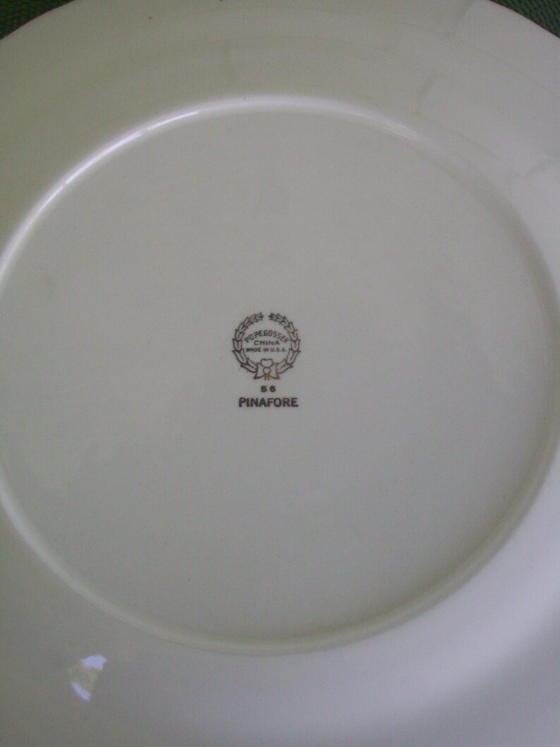 4 Mid-century Pope Gosser Dinner Plates 10", Pinafore Pattern, Granny ...