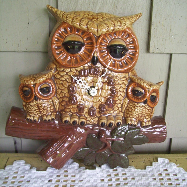 Owl Clock - Etsy