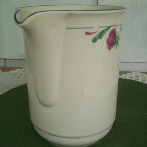 Vintage Lenox Chinastone Pitcher poppies on Blue Pattern, Medium Lenox ...