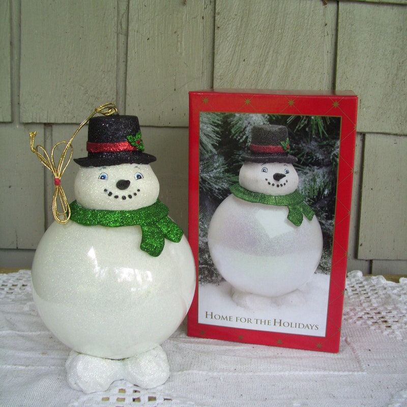Snowman Glass - Etsy