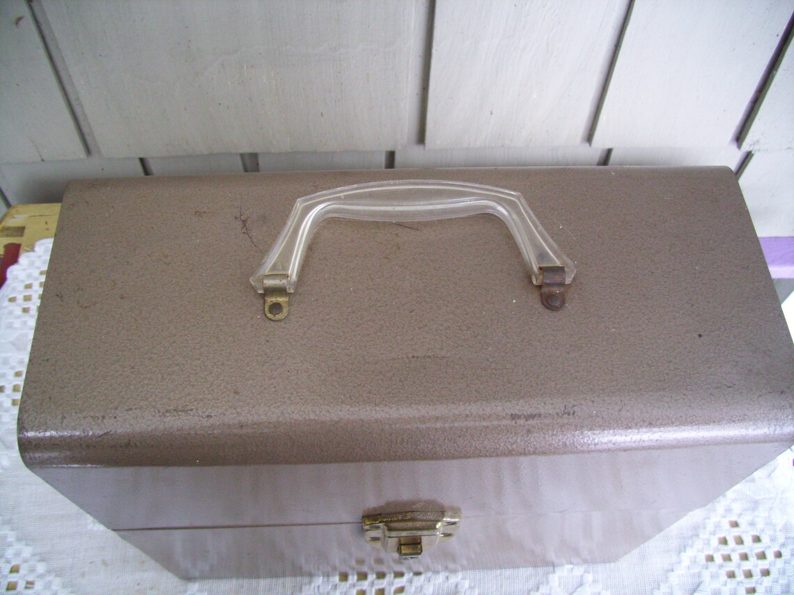 Vintage Large Metal File Box no Key Made in USA by Amfile - Etsy