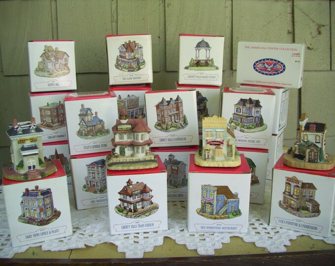 Vintage Liberty Falls Americana Collection, 23 Pieces, Small Town ...