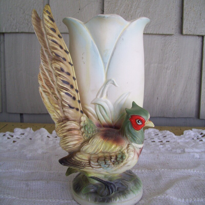 Pheasant Vase - Etsy