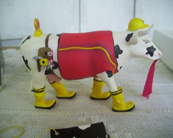 Vintage 2002 Cow Parade Figurine "udder Construction" No. 7248, Cow ...