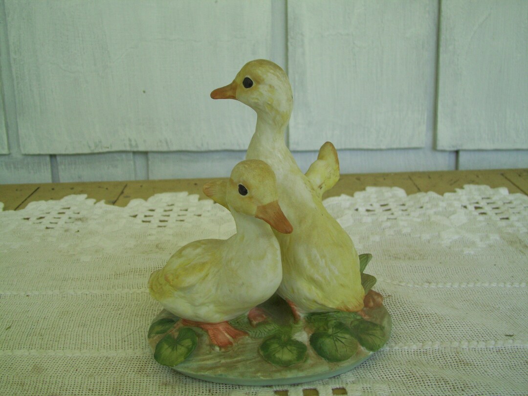 Vintage 1982 Bisque Porcelain Ducks Figurines, by Homco Masterpiece ...