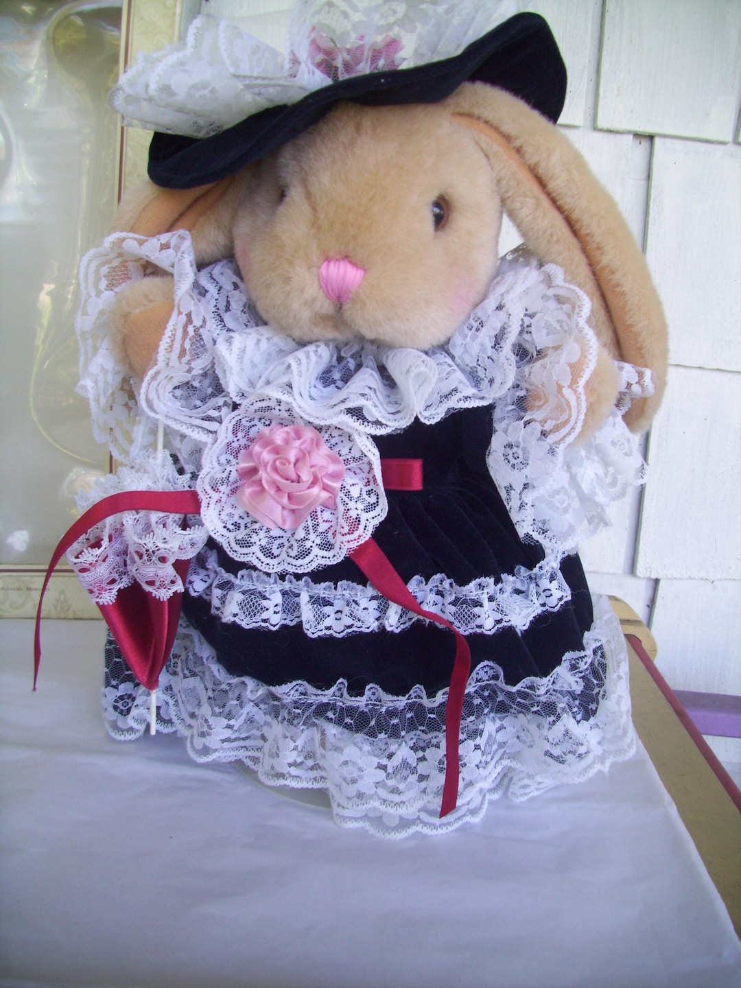 Vintage Madame Victoria's Old Fashioned Jointed Plush Rabbit 15" New ...