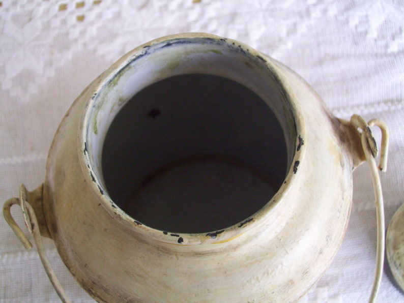 Antique Pa. Dutch Tole Painted Cream Can, Antique Farmhouse Can ...